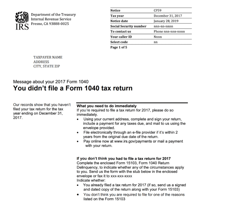 How to Respond to IRS CP59 Notice · Peace of Mind Tax Help